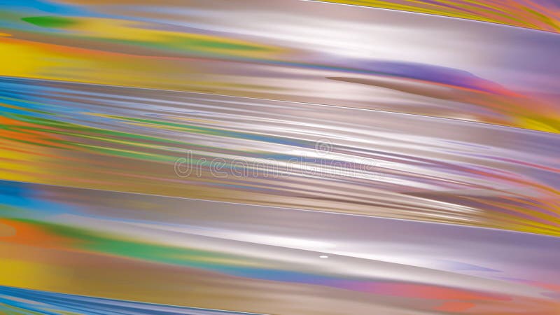 Abstract Deformed Surface of Pearlescent Color with Folds. 3d Render ...