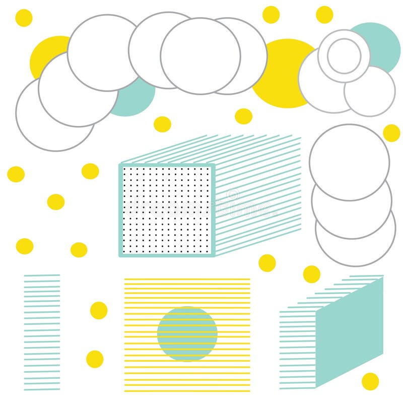 Abstract Delicate Background with Different Geometric Shapes Stock ...