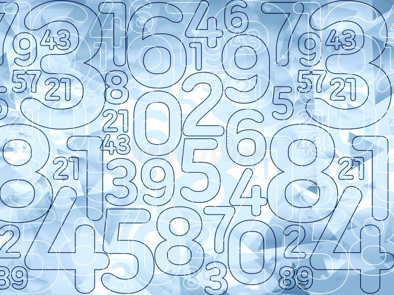 Blue Numbers on White Background Stock Photo - Illustration of holiday ...
