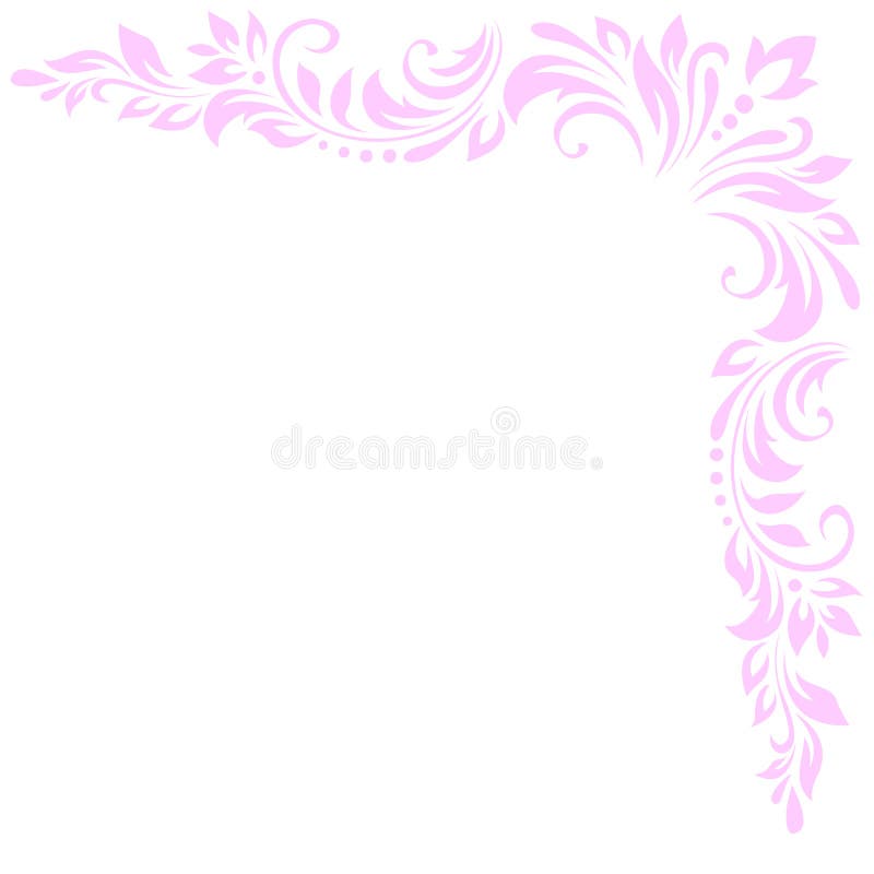 Abstract Delicate Pattern, Decorative Element, Clip Art in Pink Lines ...