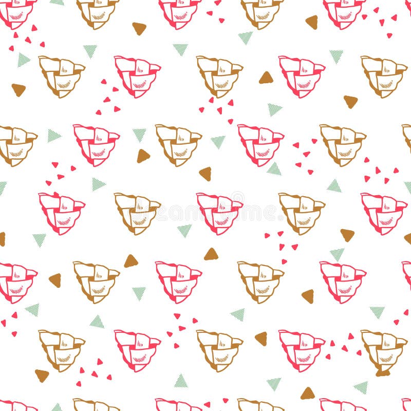 Abstract Delicious Sweet Pie Vector Graphic Art Seamless Pattern Stock ...