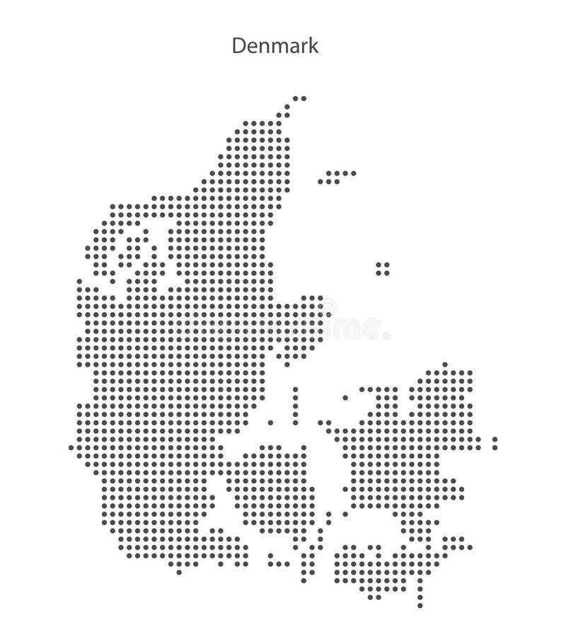 Abstract Denmark Dot Pattern Design. Stylized Dotted Vector Map of ...