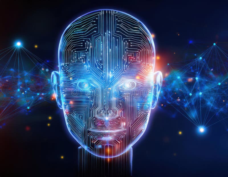 An Abstract Depiction of Artificial Intelligence, Featuring an Ethereal ...