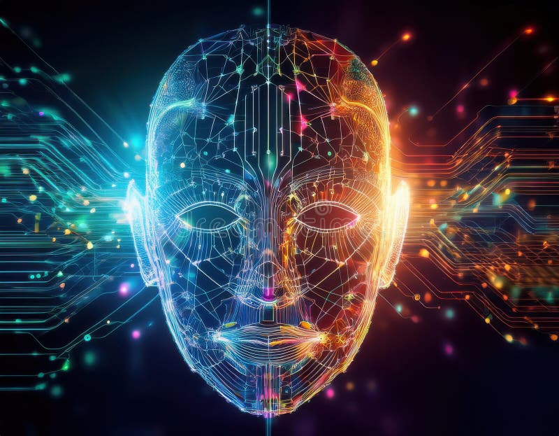 An Abstract Depiction of Artificial Intelligence, Featuring an Ethereal ...
