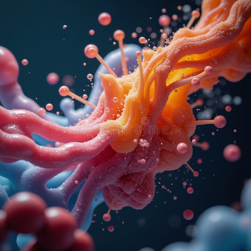 An Abstract Depiction of a Catalyst Igniting a Chemical Transformation ...