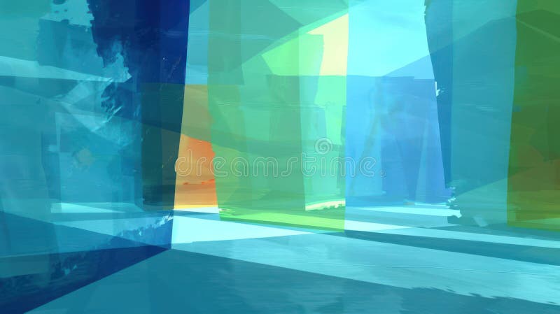Abstract Depiction of Colorful Translucent Structures Creating a ...