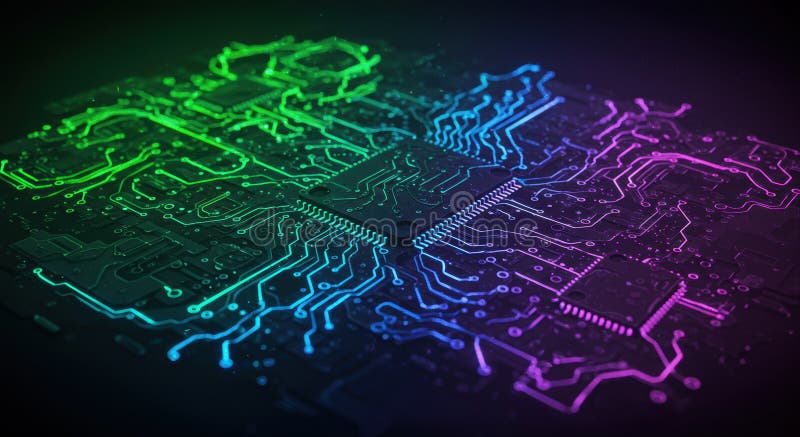 A Glowing Circuit Board Illustration Shows the Core of Modern ...