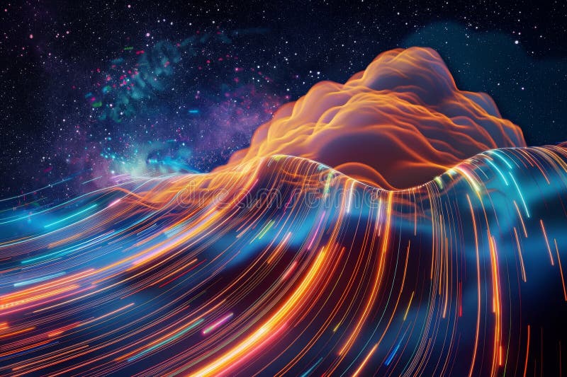 Data Flow into Cloud Storage Stock Illustration - Illustration of ...