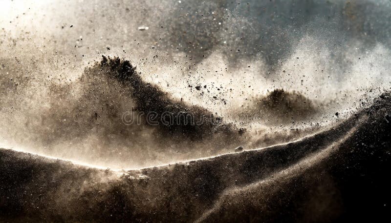 Abstract Depiction of a Dust Storm Creating Textured and Dynamic ...