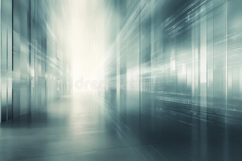 Abstract Depiction of a Futuristic Corridor Illuminated by Bright Light ...