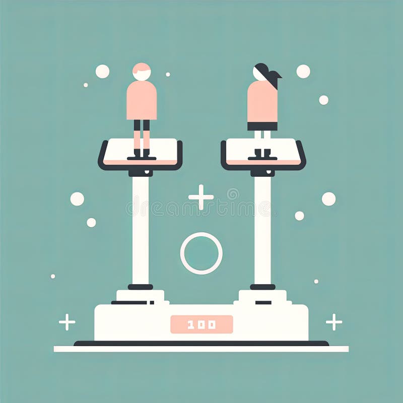 Abstract Depiction of Gender Equality on a Balancing Scale with ...