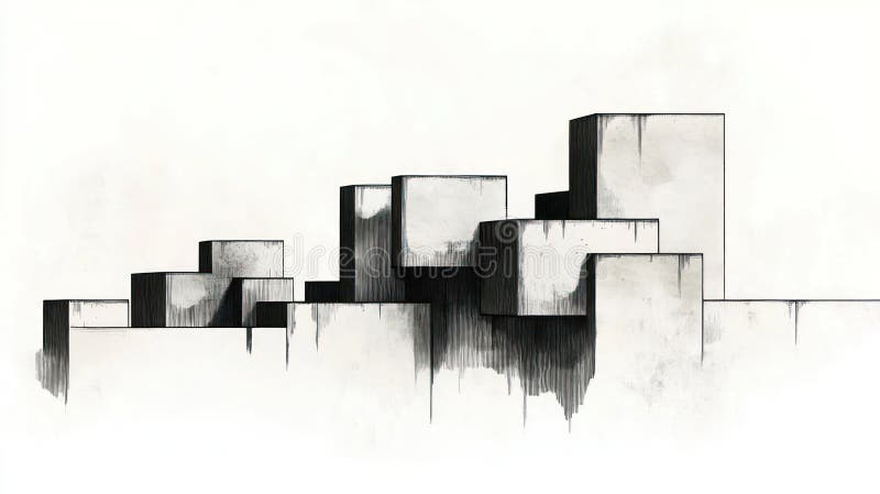 Abstract Depiction of Geometric Structures with a Minimalist Aesthetic ...