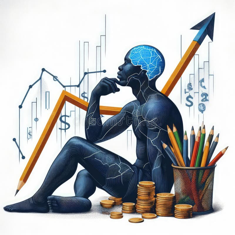 Abstract Depiction of the Human Path of Development Stock Illustration ...