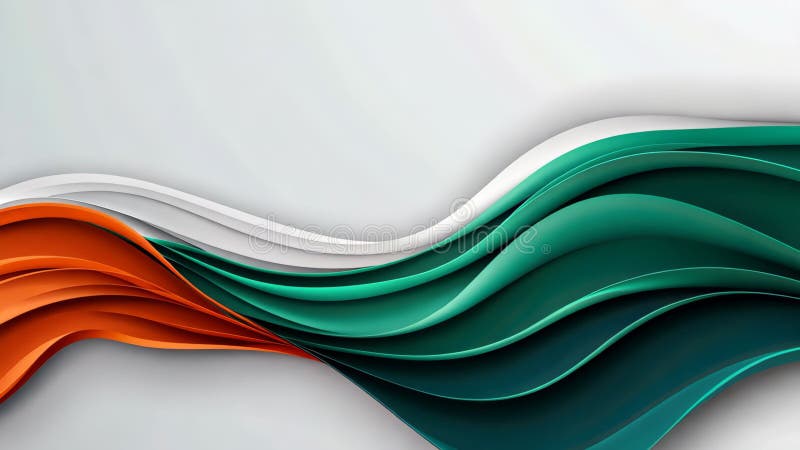 Wavy Irish Flag Design Featuring Modern Flat Illustrations and Textures ...