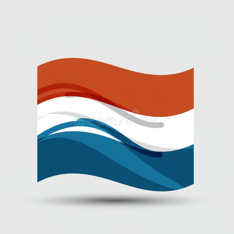 Abstract Depiction of the Netherlands Flag Featuring Three Horizontal ...
