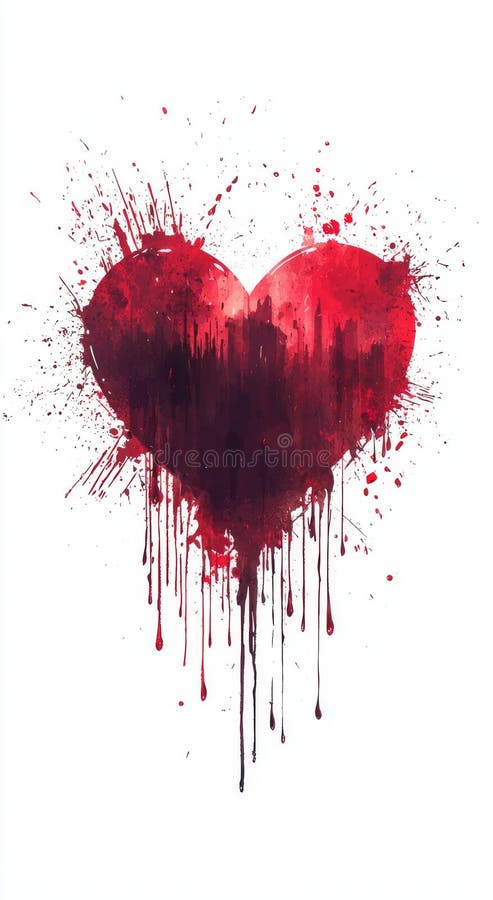 An Abstract Depiction of Red Liquid Dripping and Splashing on a White ...