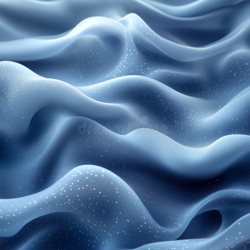 Gentle Waves of Blue Hues Shimmer with Embedded Dots, Creating a Serene ...