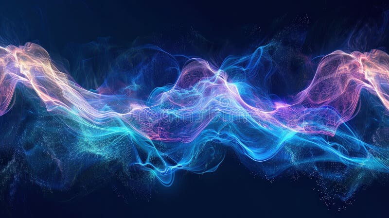 Abstract Depiction of Stress-related Brain Wave Frequencies and ...