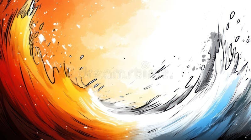 An Abstract Depiction of Swirling Elements in Vibrant Colors ...