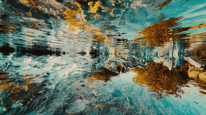 Abstract Depiction of Water and Rock Textures, Great for Backgrounds or Conceptual Designs Stock ...