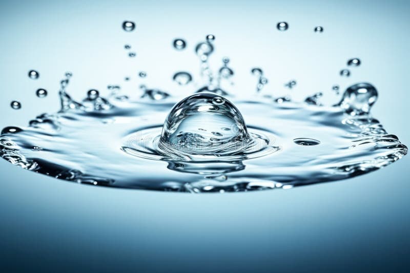 An Abstract Depiction of Water Splashing Against a Blue Background ...