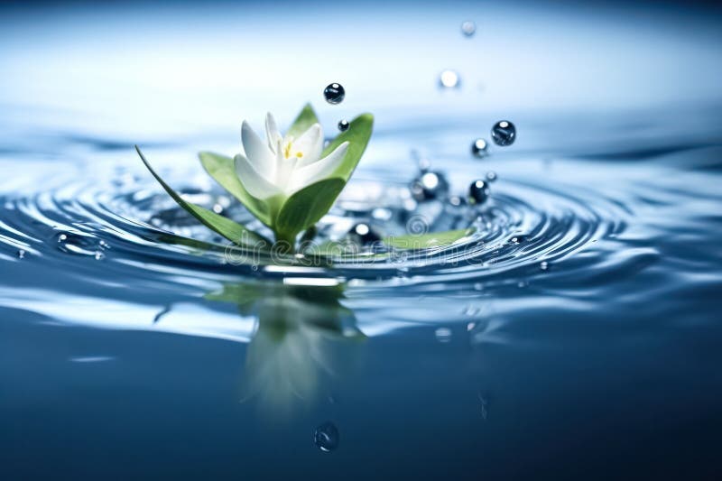 An Abstract Depiction of Water Splashing Against a Blue Background ...