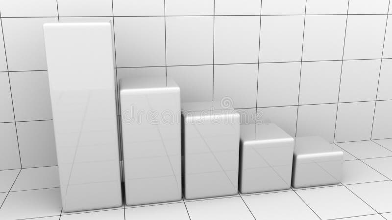 Descending Chart or Bar Graph. Business Decline or Crisis Concepts. 3D ...
