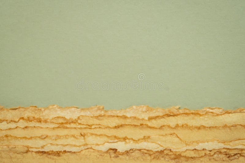 Abstract Desert Landscape Created with Sheets of Handmade Paper Stock ...