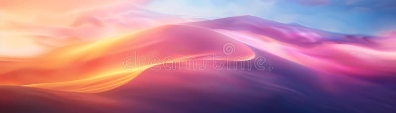Abstract Desert Landscape with Soft Pastel Colors, Digital Art Stock ...
