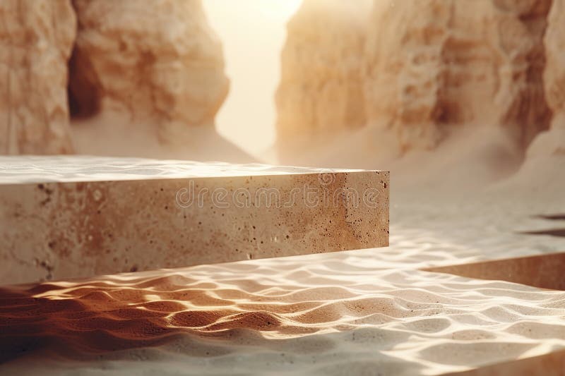 Abstract Desert Minimalist Design Stock Illustration - Illustration of ...