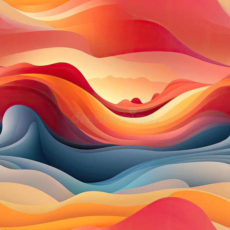 Abstract Desert Waves in Soft Colors and Layered Forms (tiled) Stock ...