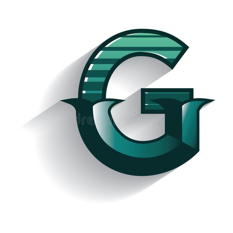 Abstract Design of Alphabet G. Vector Illustration Decorative Design ...