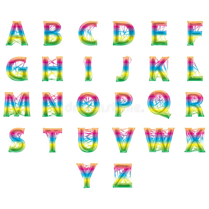 Abstract Design of Alphabets. Vector Illustration Decorative Design ...