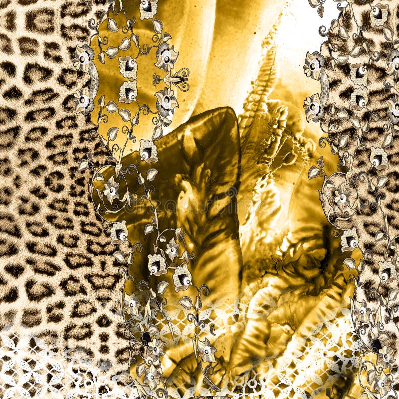 Abstract Design with Animals Skin Ready for Textile Prints. Stock ...
