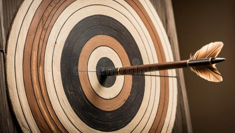 Abstract Design Archery Target with Arrow Stock Illustration ...