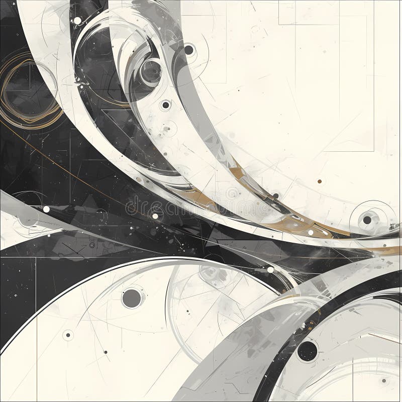 Abstract Design with Atomic Art Style Backdrop Stock Illustration ...