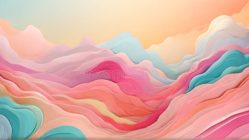 Abstract Design Background in Pastel Color Stock Illustration ...
