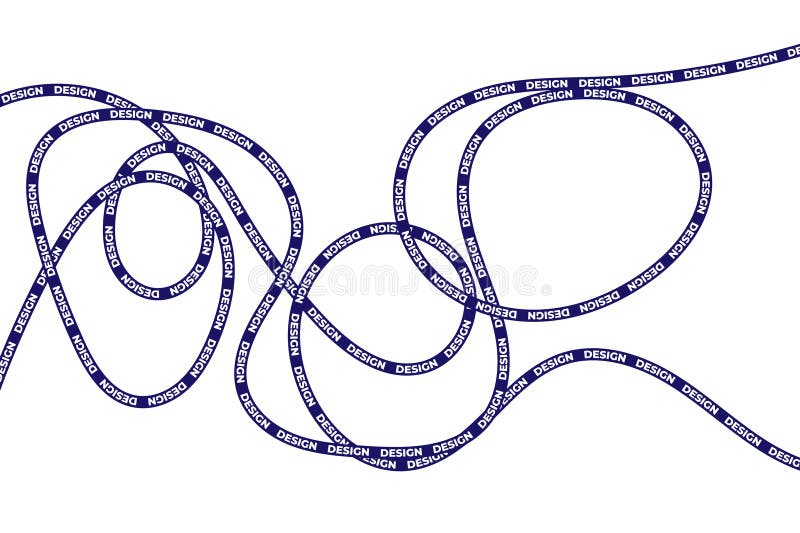 Abstract Design Background with Intertwined Text Loops. Stock Vector ...