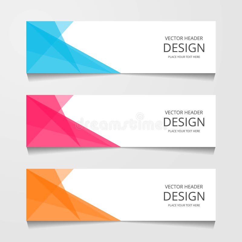 Vector Banner Geometric Header Modern Stock Vector - Illustration of ...