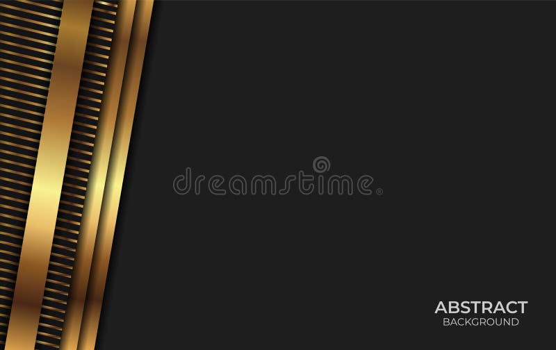 Abstract Design Black and Gold Style Stock Vector - Illustration of ...