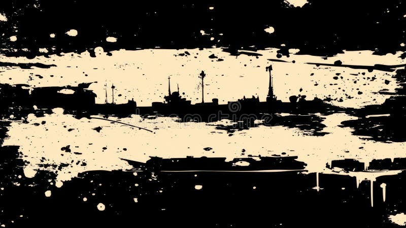 Abstract Design with Black and White Paint Strokes for an Artistic ...