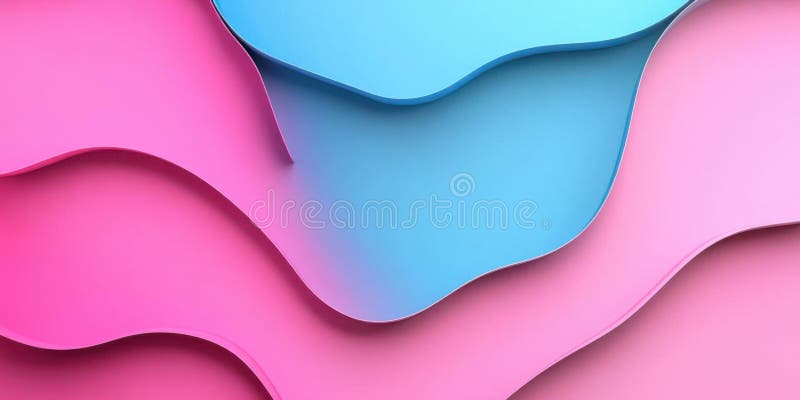 Abstract Design with Blue and Pink Curves Creates a Modern Aesthetic ...
