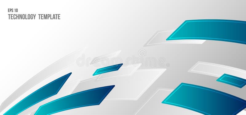 Abstract Design of Blue Wavy Pattern Rectangle Decorative Template ...