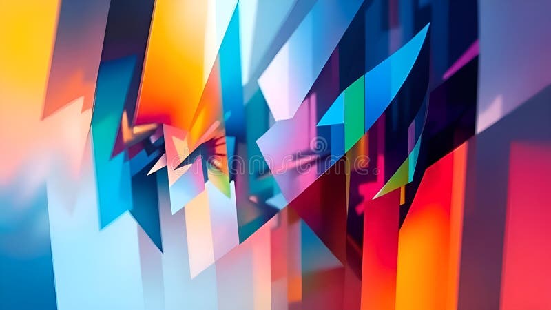 An Abstract Design with Blurred Edges, Distorted Shapes, and Vibrant ...