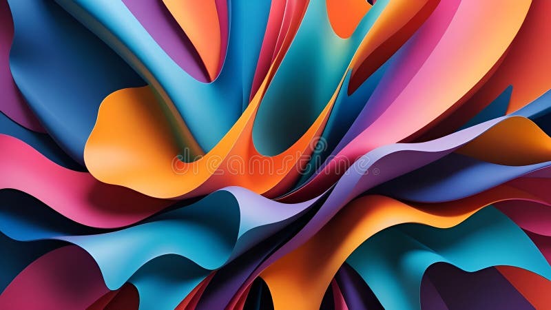 An Abstract Design with Blurred Edges, Distorted Shapes, and Vibrant ...