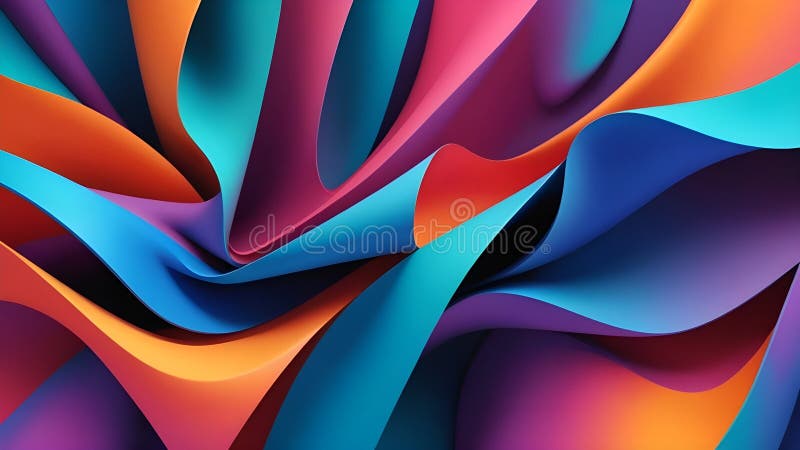 An Abstract Design with Blurred Edges, Distorted Shapes, and Vibrant ...