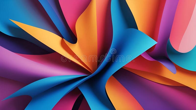 An Abstract Design with Blurred Edges, Distorted Shapes, and Vibrant ...