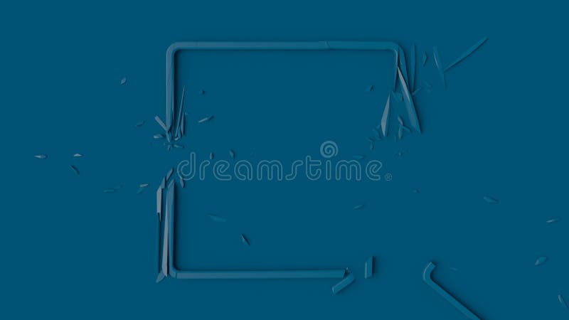 Design of Broken Rectangular Frame, Slow Motion Destruction Animation ...