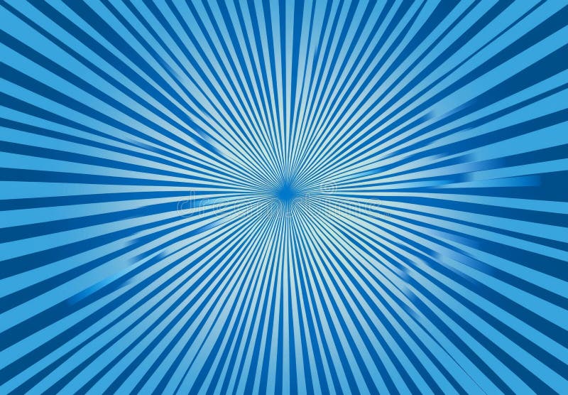 An Abstract Design with Cartoon-like Blue Rays in the Background. Stock ...