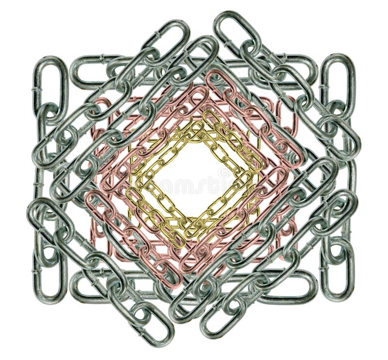 Abstract Design with Chains Stock Illustration - Illustration of fence ...